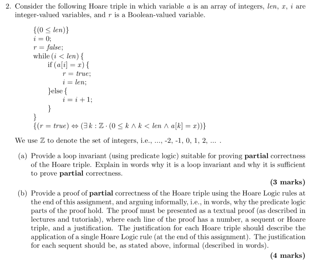 What Is The Loop Invariant Of This Question The 2013