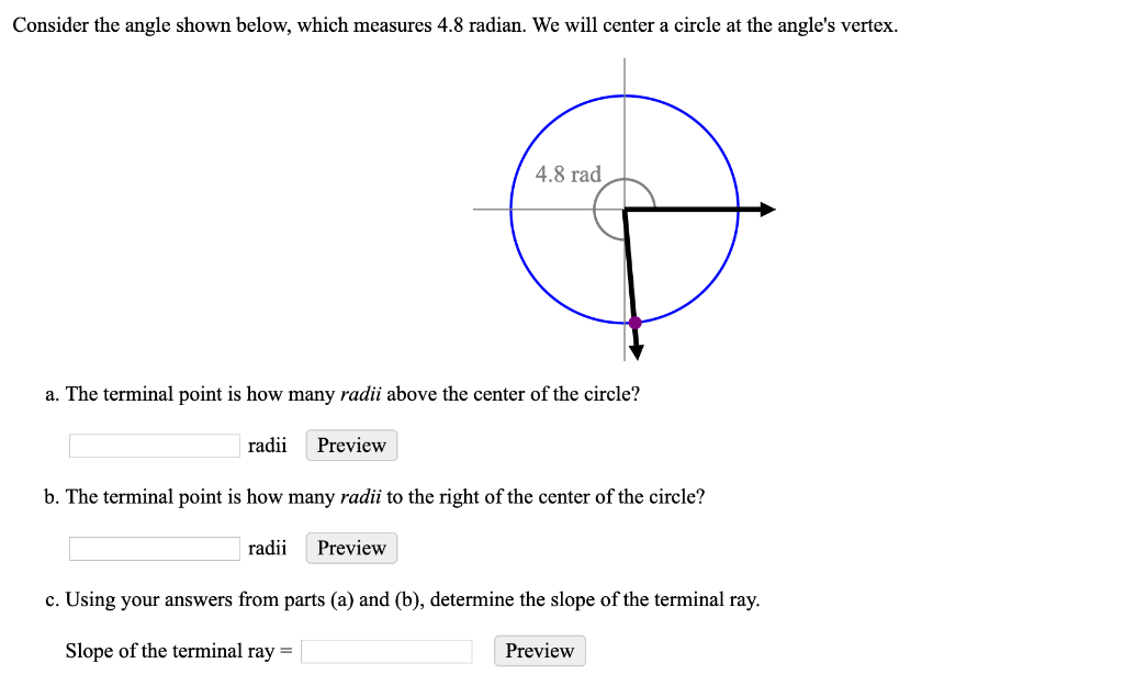 Solved Consider the angle shown below, which measures 4.8 | Chegg.com Solved Consider the angle shown below, which measures 4.8 | Chegg.com