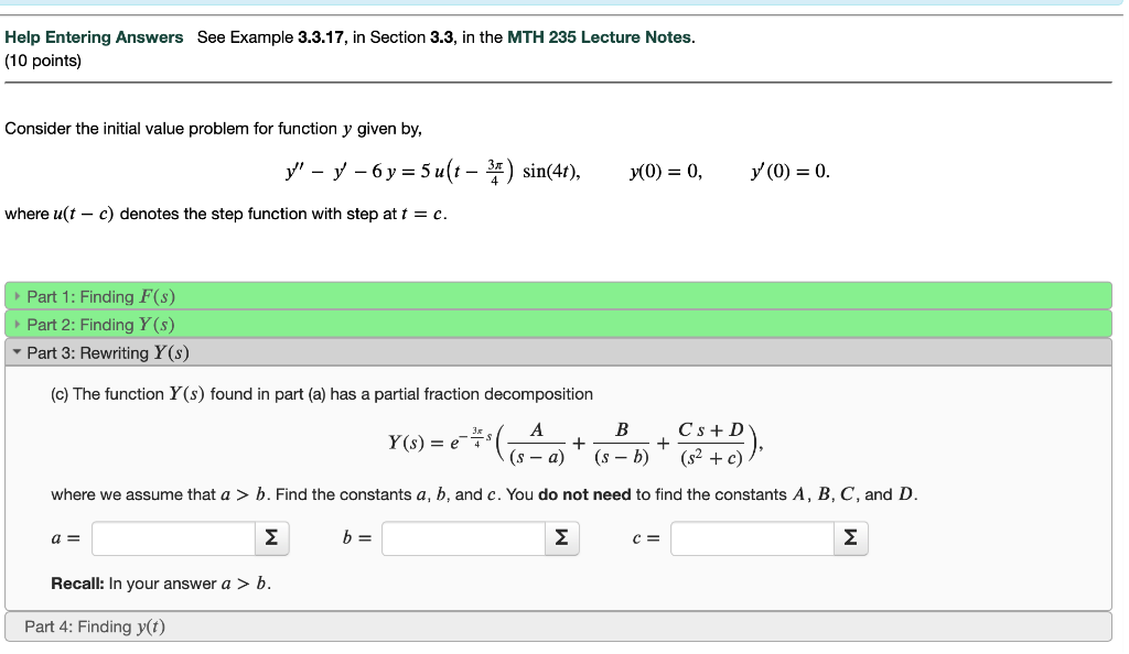 Solved Help Entering Answers See Example 3.3.17, in Section | Chegg.com