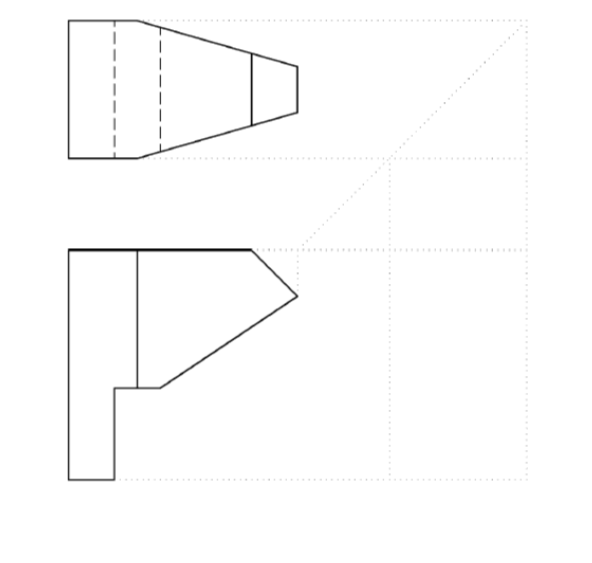 Solved Given two complete views, sketch in the missing view | Chegg.com
