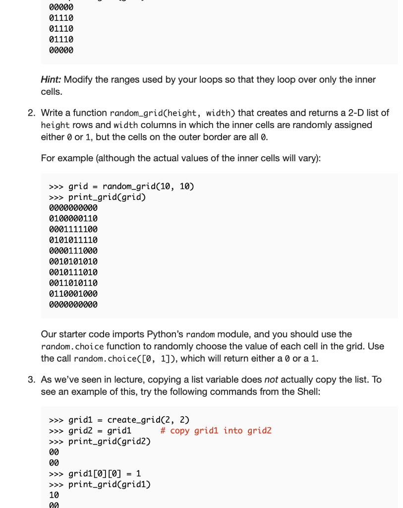Solved # # ps7prl.py (Problem Set 7, Problem 1) # # 2-D | Chegg.com