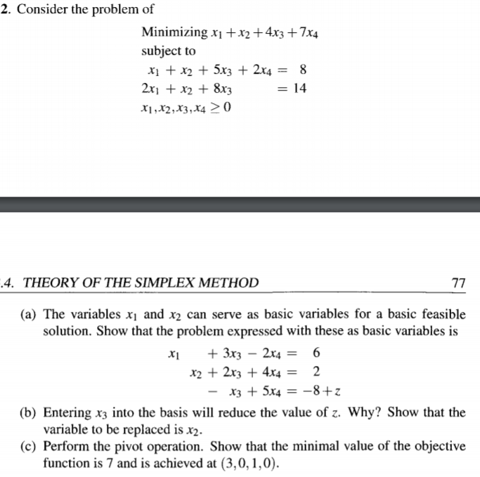 Solved Linear programming question. Please show the steps | Chegg.com
