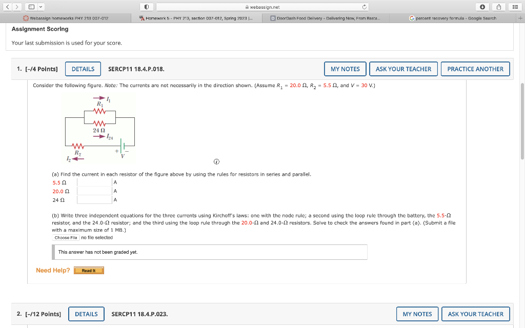 Solved der the following figure. Note: The currents are not | Chegg.com