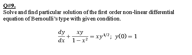 Solved Solve and find particular solution of the first order | Chegg.com