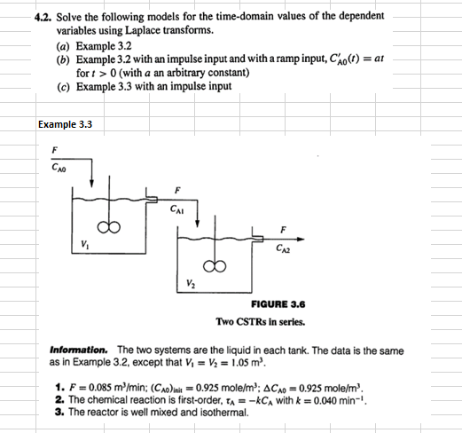 Solved 4.2. Solve the following models for the time-domain | Chegg.com