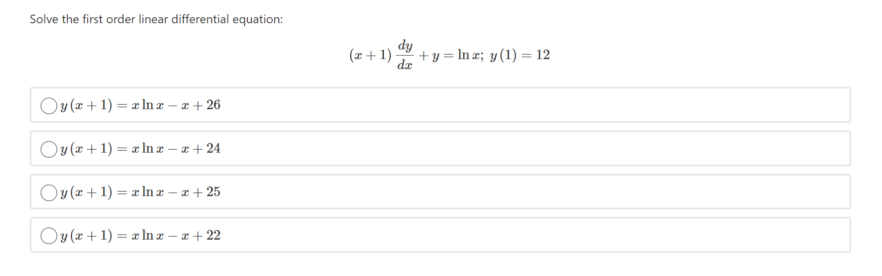 Solved Solve The First Order Linear Differential Equation 6519