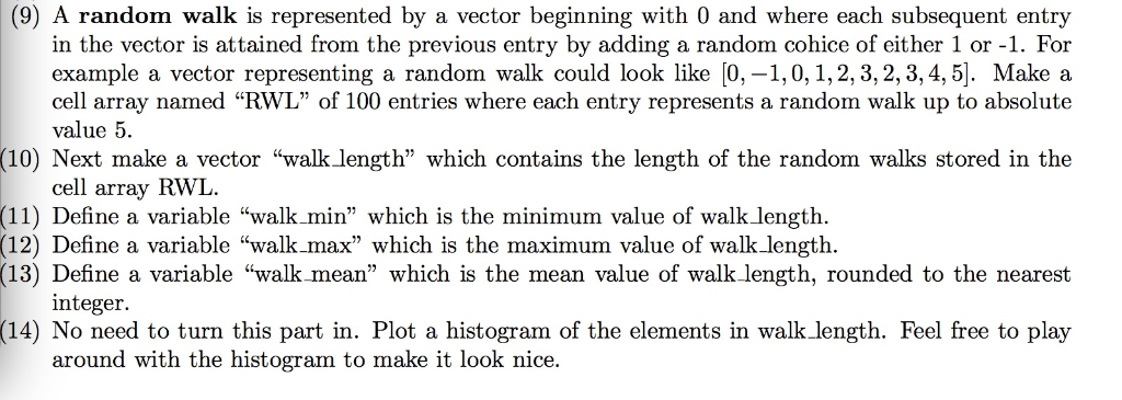 Solved I don't know how to work on problem 9. It's Matlab. A | Chegg.com