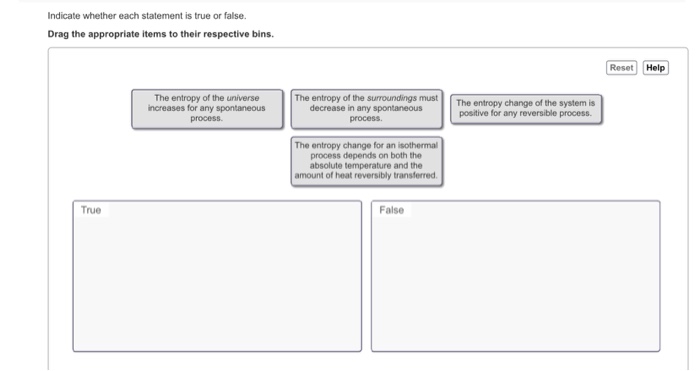 Solved Indicate whether each statement is true or false. | Chegg.com