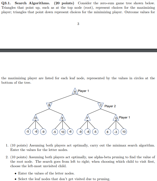 Solved Q31 Search Algorithms 20 Points Consider The 