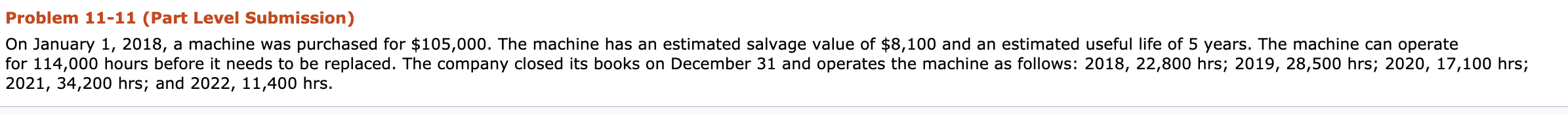 Solved Problem 11-11 (Part Level Submission) On January 1, | Chegg.com