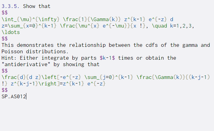 Solved 3.3.5. Show that $$ \int_{\mu}^{\infty} | Chegg.com