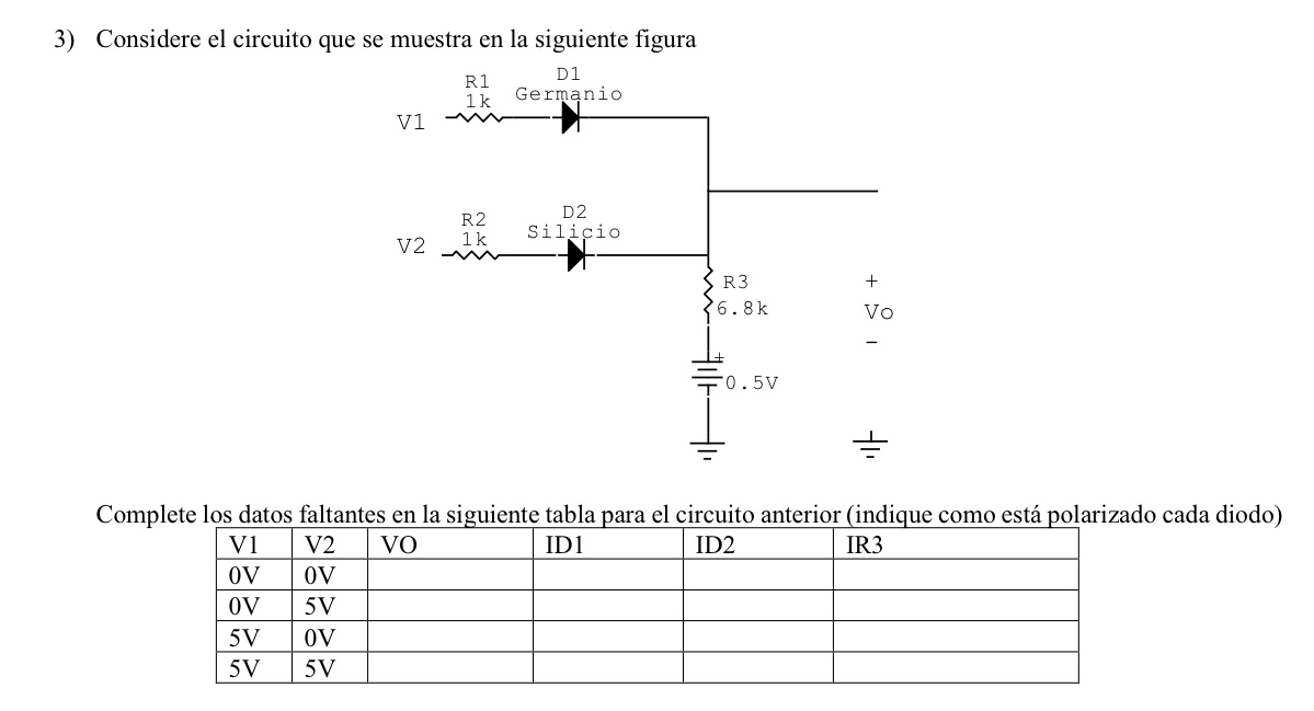 Solved Spanish.Considere el circuito que se muestra en la | Chegg.com