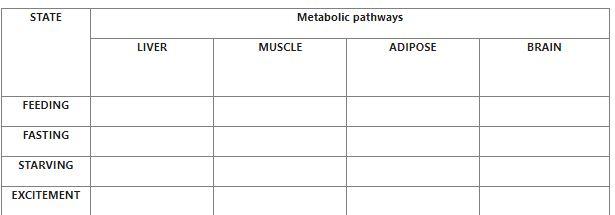 Solved Fill in the following table: name the pathways that | Chegg.com