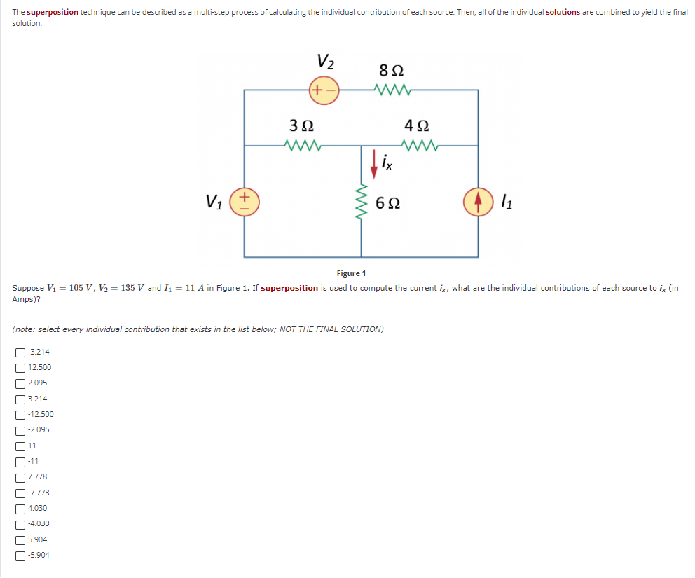 Solved The superposition technique can be described as a | Chegg.com