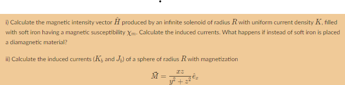 Solved i) Calculate the magnetic intensity vector H^ | Chegg.com