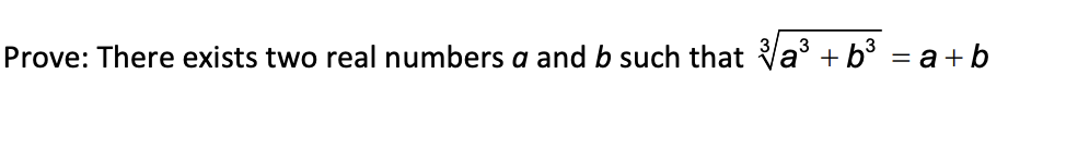 Solved Prove: There exists two real numbers a and b such | Chegg.com