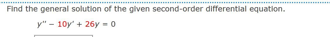 Solved Find the general solution of the given second-order | Chegg.com