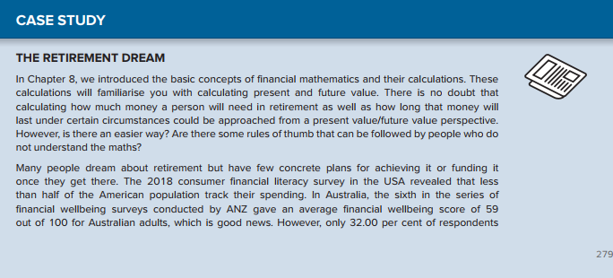 Solved THE RETIREMENT DREAM In Chapter 8 , we introduced the | Chegg.com