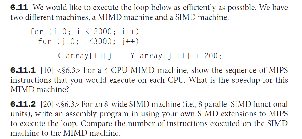 Solved 6.11 We would like to execute the loop below as | Chegg.com