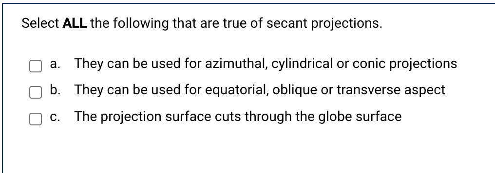 Solved Select ALL the following that are true of secant | Chegg.com