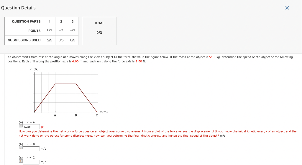 Solved Question Details positions. Each unit along the | Chegg.com