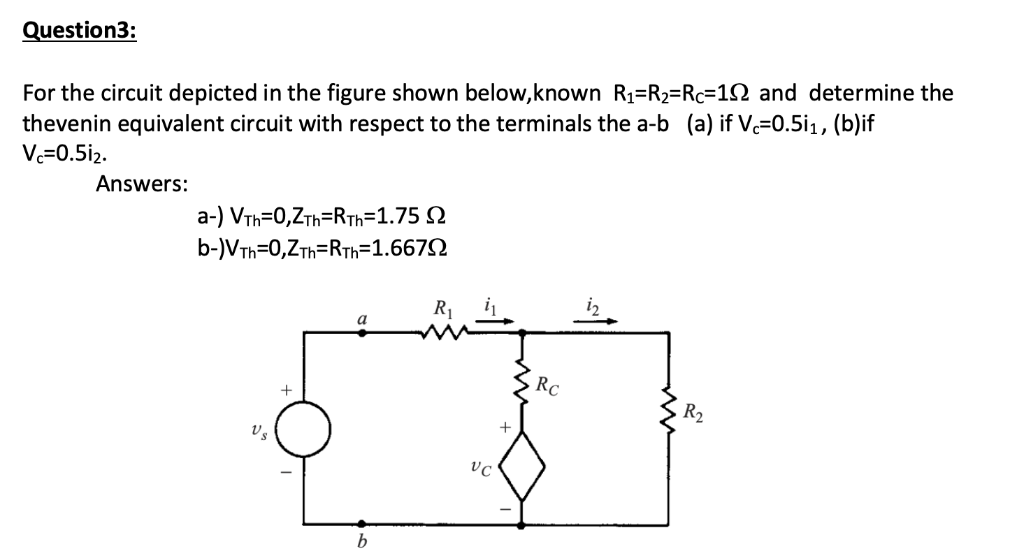 Solved Question3: For the circuit depicted in the figure | Chegg.com