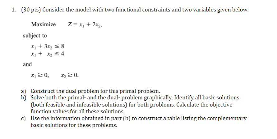 Solved (30 ﻿pts) ﻿Consider the model with two functional | Chegg.com