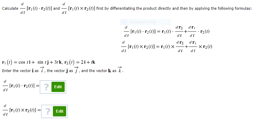 Solved d Calculate — [r1(). 120] and — [rı(1) Xr2([] first | Chegg.com
