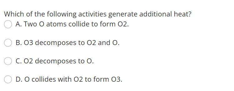 Solved Which of the following activities generate additional | Chegg.com