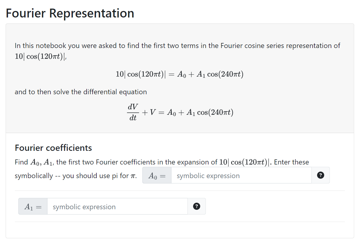 Solved Fourier Representation In This Notebook You Were