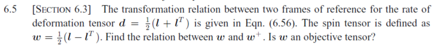 Solved .5 [SECTION 6.3] The transformation relation between | Chegg.com