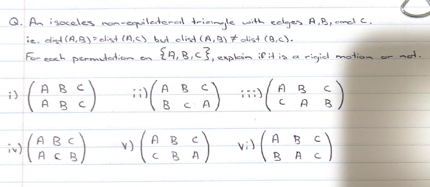 Q. An isoceles non-equilateral trieingle with edges | Chegg.com