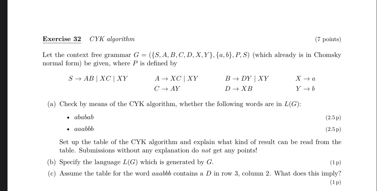 Solved Let the context free grammar | Chegg.com