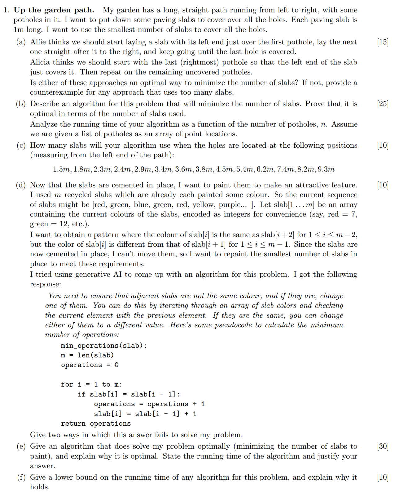 Solved This question is about algorithm. Up the garden path. | Chegg.com