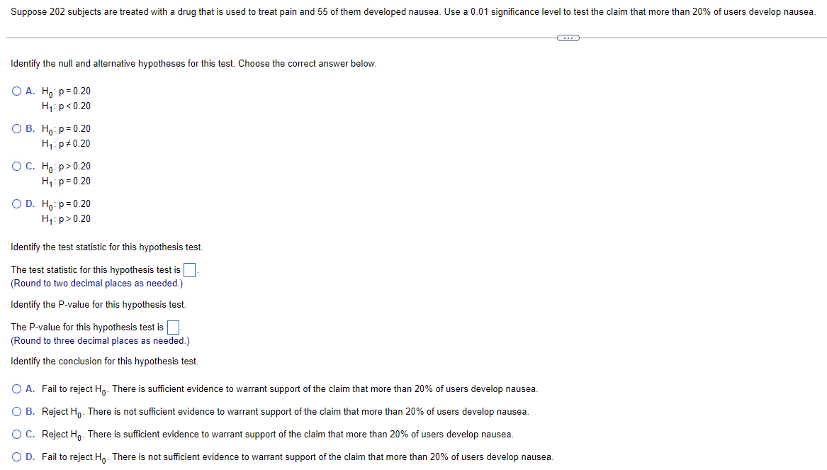 Solved Identify the null and alternative hypotheses for this | Chegg.com