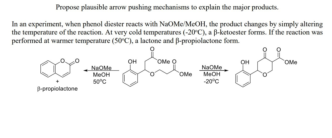 Solved Propose plausible arrow pushing mechanisms to explain | Chegg.com