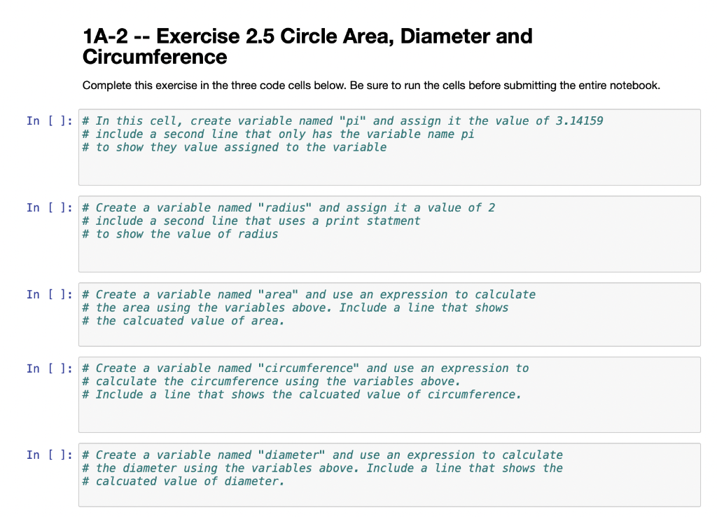 Solved Circumference Complete this exercise in the three | Chegg.com