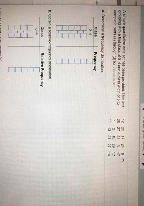 Solved A simple quantitative data set has been provided. Use | Chegg.com