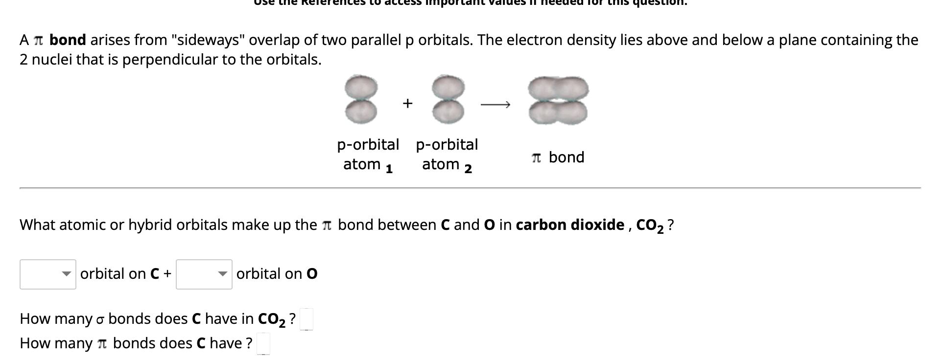 Solved A π bond arises from "sideways" overlap of two | Chegg.com