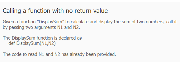 Solved Calling a function with no return value Given a | Chegg.com Solved Calling a function with no return value Given a | Chegg.com
