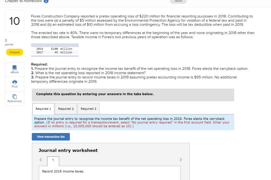 Solved Chapter T6 Homework I Fores Construction Company | Chegg.com
