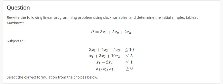 Solved Rewrite the following linear programming problem | Chegg.com