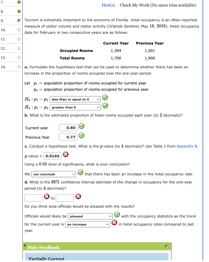 Solved Hint(s) Check My Work (No more tries available) | Chegg.com