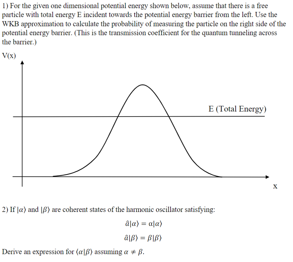 Solved 1) For the given one dimensional potential energy | Chegg.com
