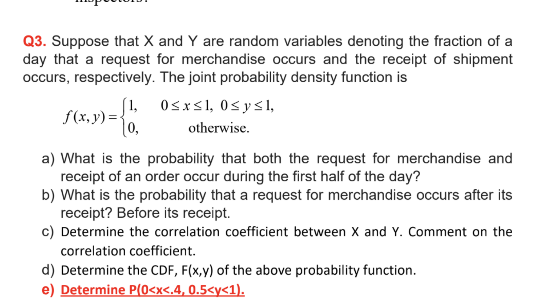 Solved Q3. Suppose that X and Y are random variables | Chegg.com