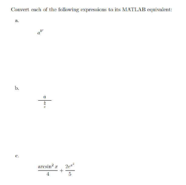 Solved Convert each of the following expressions to its | Chegg.com