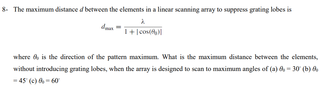 Solved The Maximum Distance D Between The Elements In A 