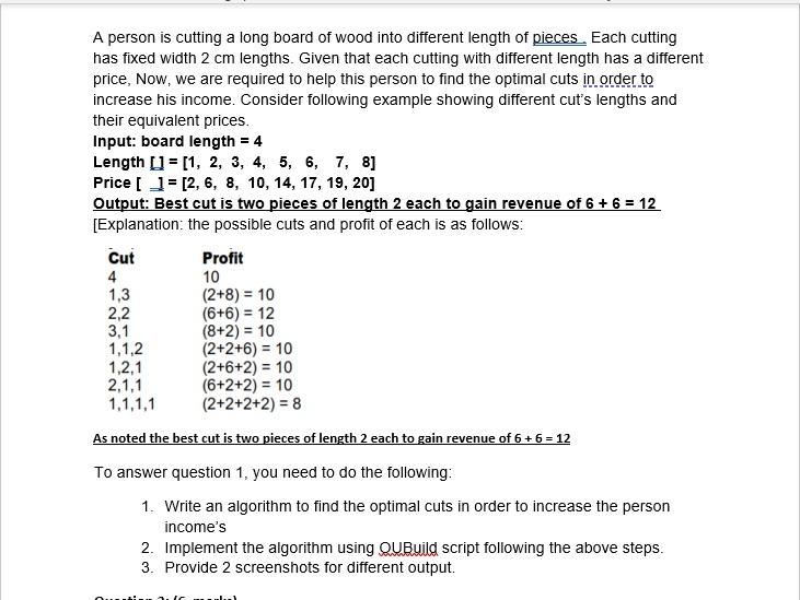 A person is cutting a long board of wood into | Chegg.com