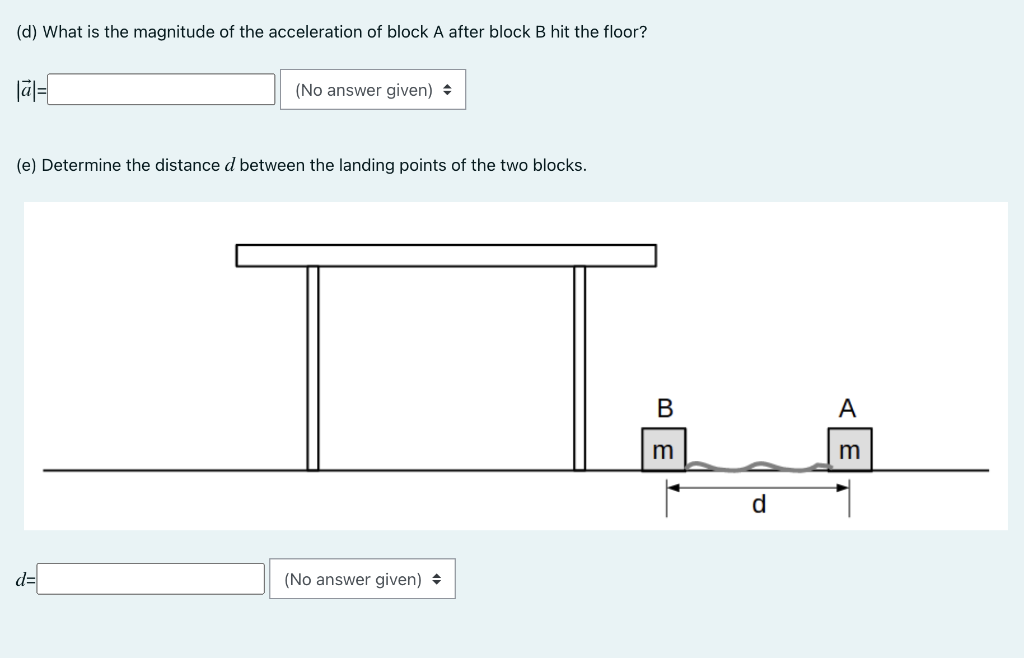 Solved Two small blocks, each of mass m =0.30kg, are | Chegg.com