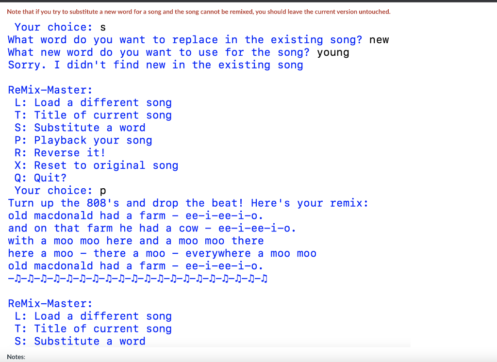 Solved Program: ReMix Master remix_master.py (and any other | Chegg.com